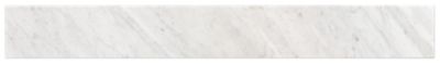 Bianco Carrara Pol Curb Marble Floor Tile - 6.6 x 60.96 in. - The Tile Shop