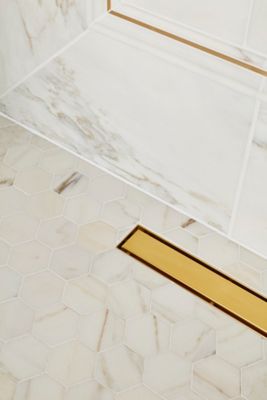 Calacata Evora Honed Hex Marble Mosaic Wall and Floor Tile - 3 in ...
