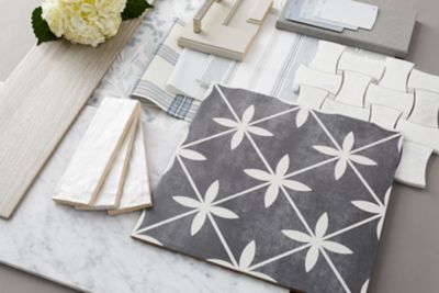 Laura Ashley Wicker Charcoal Matte Porcelain Wall and Floor Tile - 13 x ...