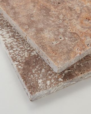 Volcano Brushed Travertine Wall and Floor Tile - 8 x 18 in. - The Tile Shop
