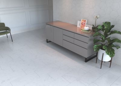 Keystone White Porcelain Wall and Floor Tile - 12 x 24 in. - The Tile Shop