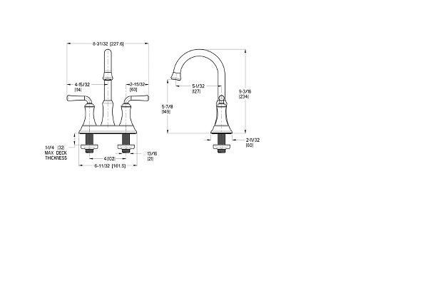 Brushed Nickel Declan LF-048-DNKK 2-Handle 4" Centerset Bathroom Faucet ...