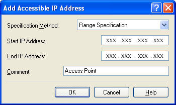 Setting IP address filtering (Windows)