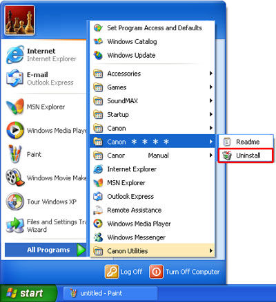 Uninstalling / reinstalling the MX300 / MX310 drivers (Windows)