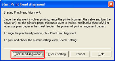 Perform Print Head Alignment (Windows) MP240