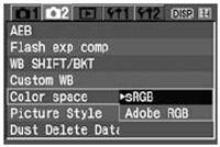 How to set the EOS Digital Rebel to shoot images using the Adobe RGB ...