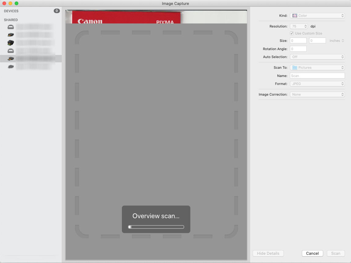 Basic Steps for Scanning with Image Capture - macOS