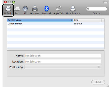 Adding a Printer using a Bonjour Connection (Mac Driver V2.43)