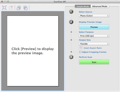Scanning with the MF Toolbox (DPIS Mac Scanner Driver V2.0)