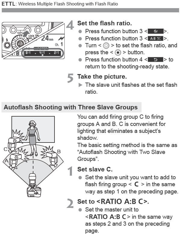 ETTL: Wireless Multiple Flash Shooting with Flash Ratio (2 or more ...