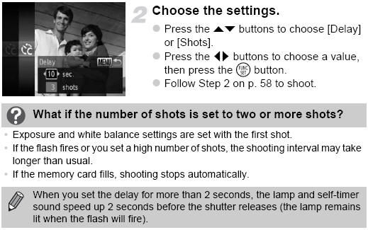 Using the Self-Timer to Prevent Camera Shake