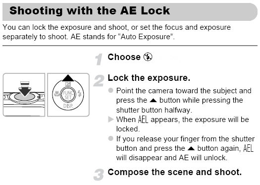 Shooting with the AE Lock