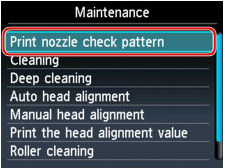 Printing the Nozzle Check Pattern - MG4220