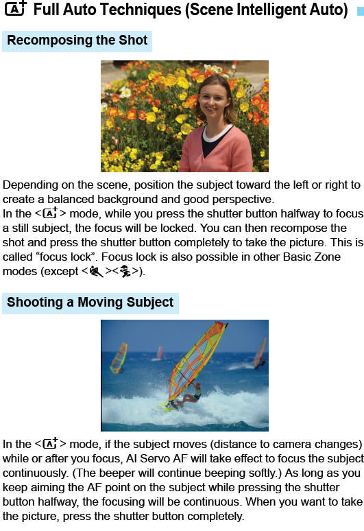 [A+] Fully Automatic Shooting (Scene Intelligent Auto)