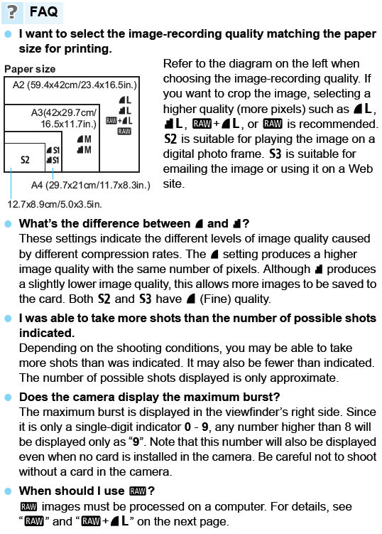 MENU Setting the Image-Recording Quality