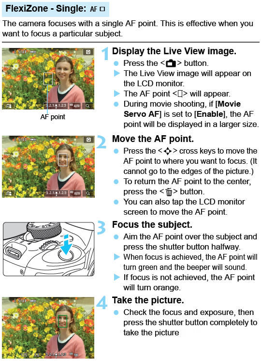 Using AF to Focus (AF Method)