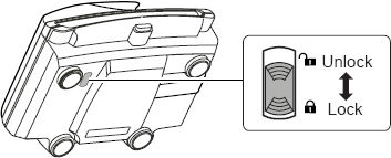 Move the scanner lock switch to the "Unlock" position. - DR-1210C