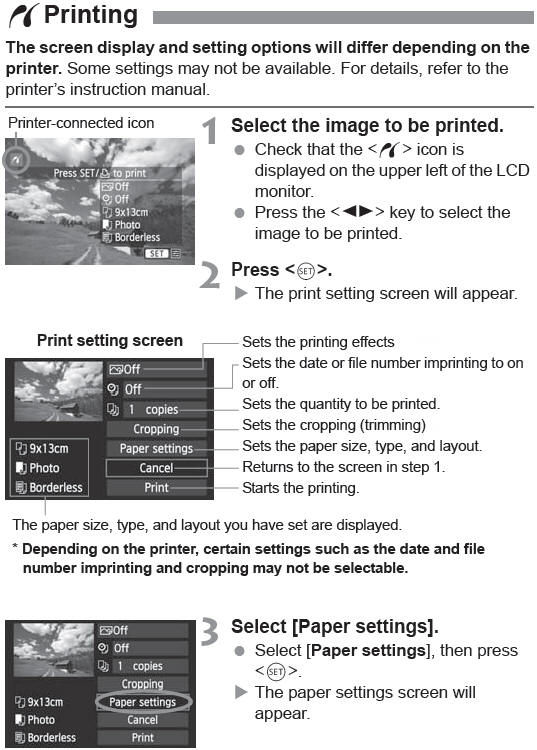 Pictbridge Printing
