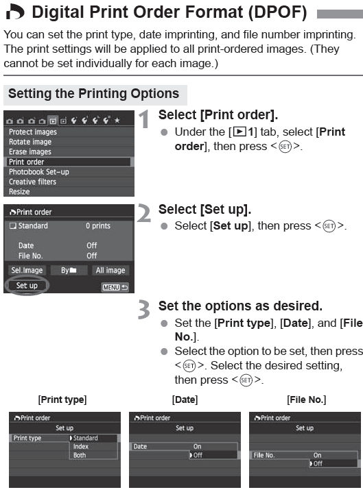 Digital Print Order Format (DPOF)