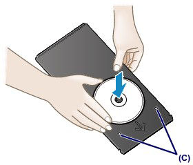 Placing a Printable Disc (PRO-10, PRO-100)