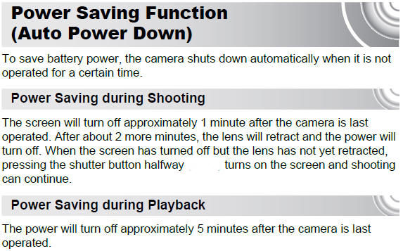 Power Saving Function (Auto Power Down)