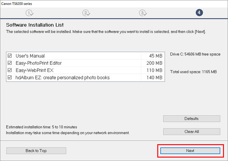 Easy Wireless Setup for Windows - PIXMA TS6220