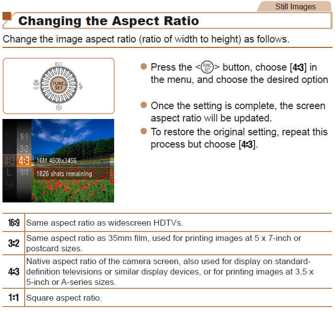 Changing Aspect Ratio
