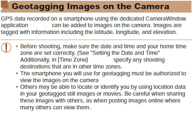 Geotagging Images on the Camera
