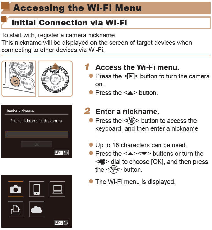 Initial Connection via Wi-Fi