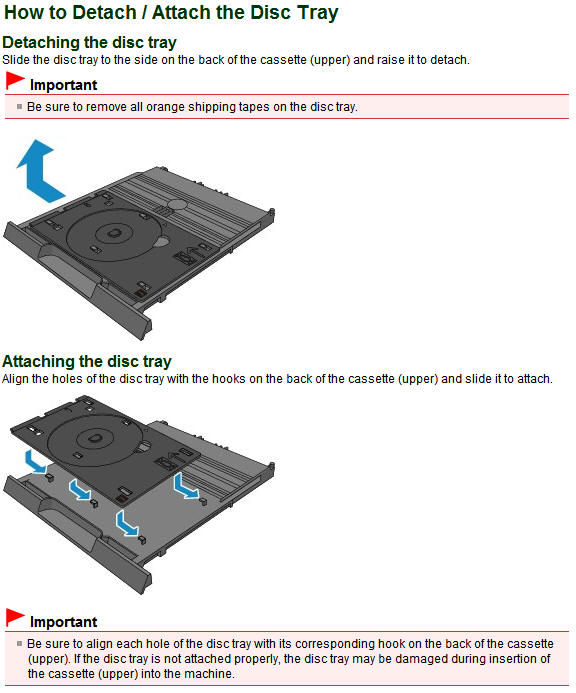 How to Detach / Attach the Disc Tray