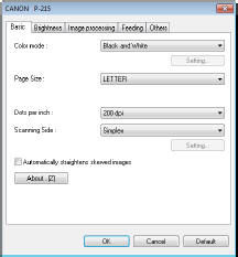 Scanner Settings (P-215)