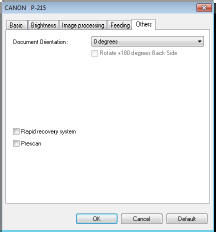 Scanner Settings (P-215)