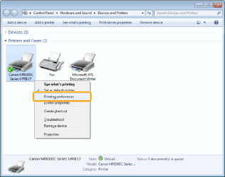 Configuring the Default Print Settings on Windows(MF8080/MF8380)