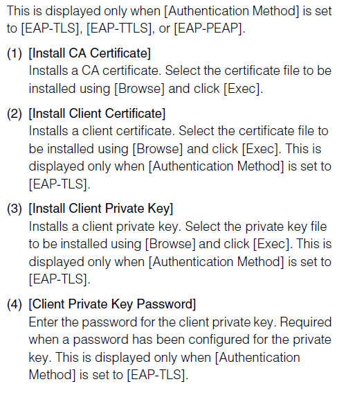 [802.1X] Network Port Authentication Settings