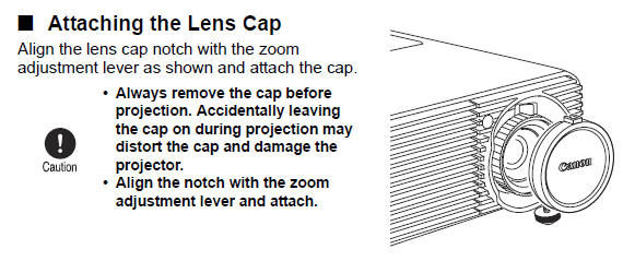 Attaching Lens Cap