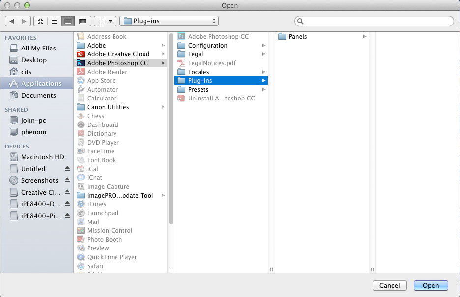How to install the imagePROGRAF Print Plug-in for Photoshop CC / CC 2014