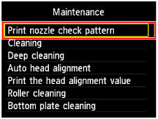 Printing and Examining the Nozzle Check Pattern