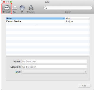 Adding a Printer via Bonjour Connection (imageCLASS/ Faxphone Driver MF ...