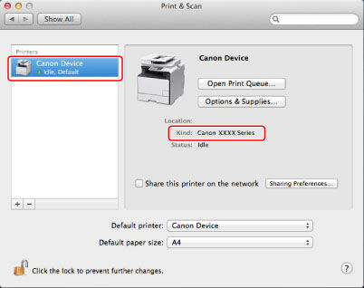 Adding a Printer via Bonjour Connection (imageCLASS/ Faxphone Driver MF ...