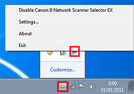 IJ Network Scanner Selector EX Menu and Setting Screen - MX892 (Windows)