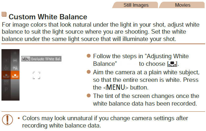 Custom White Balance