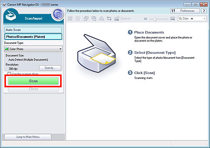 Scanning Photos and Documents - MG2120 (Windows)