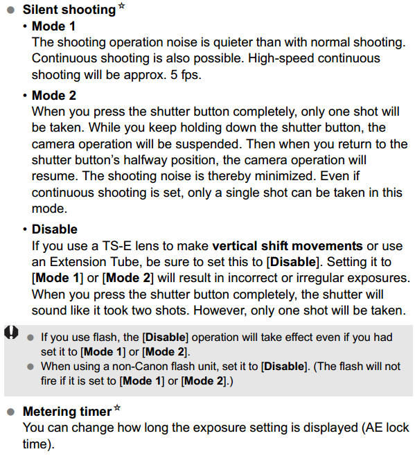 Using Silent Shooting Mode