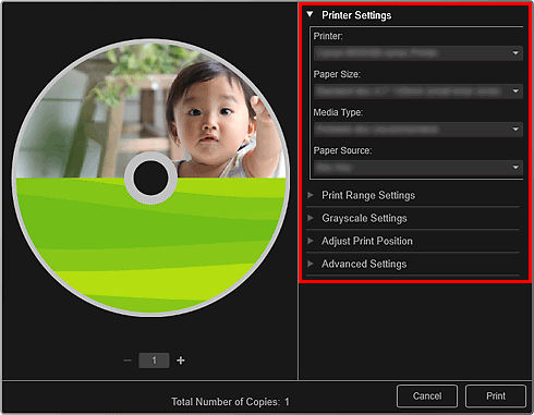 Printing cd/dvd Disc Labels