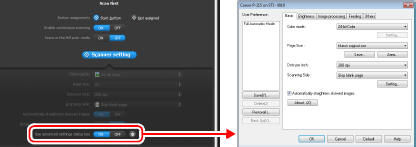 Scanner Settings-CaptureOnTouch (P-215)