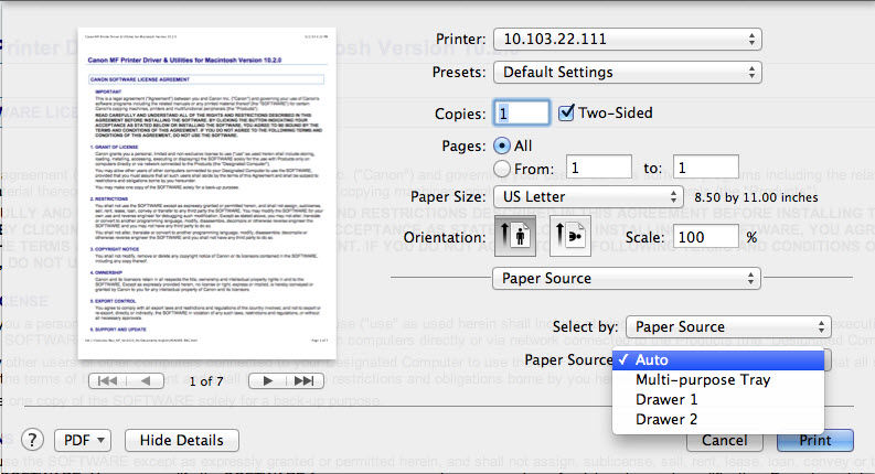 Specifying a Paper Source (Mac) (MF8380)