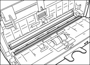 Cleaning the scanning glass and transport rollers (DR-2080C)