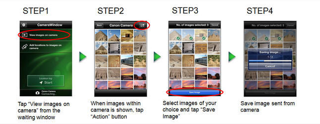 How to Download Images via the Camerawindow (iPhone/iPad)