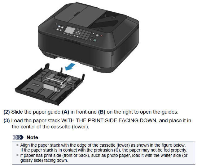 How to Load the Paper or Envelopes - MX722