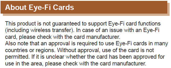 Eye-Fi Card Use